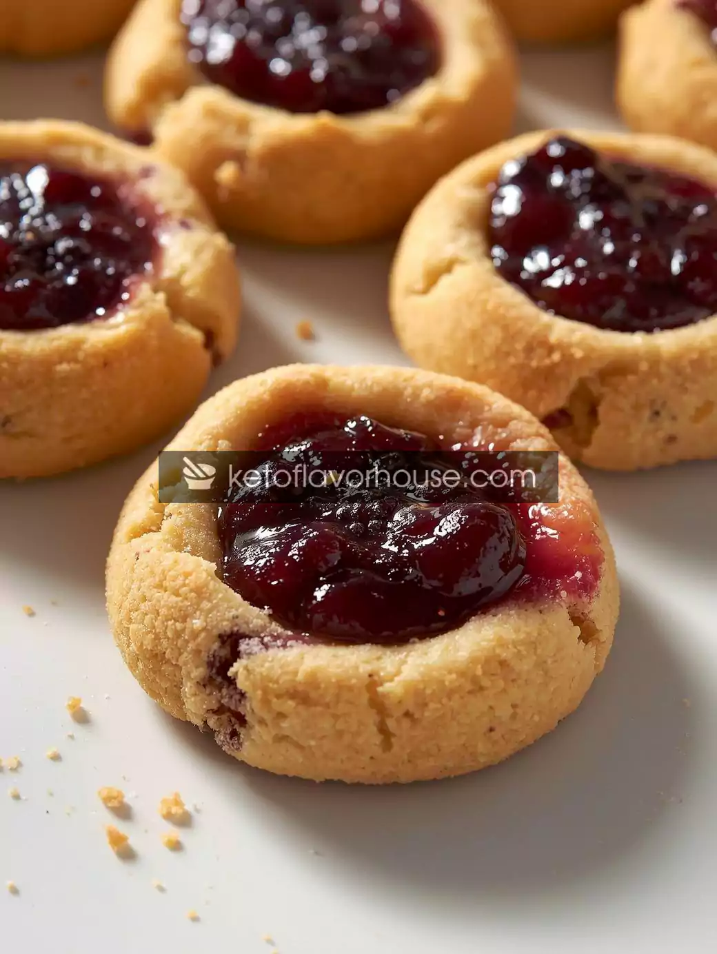 Bariatric Low-Sugar No-Flour Thumbprint Cookies (Keto & Protein-Packed Dessert)