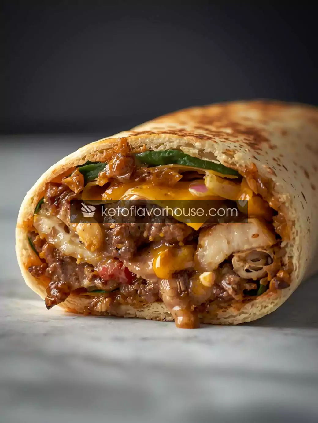 Bariatric Chicken Cheesesteak Wrap – High-Protein, Low-Carb & Post-Op ...