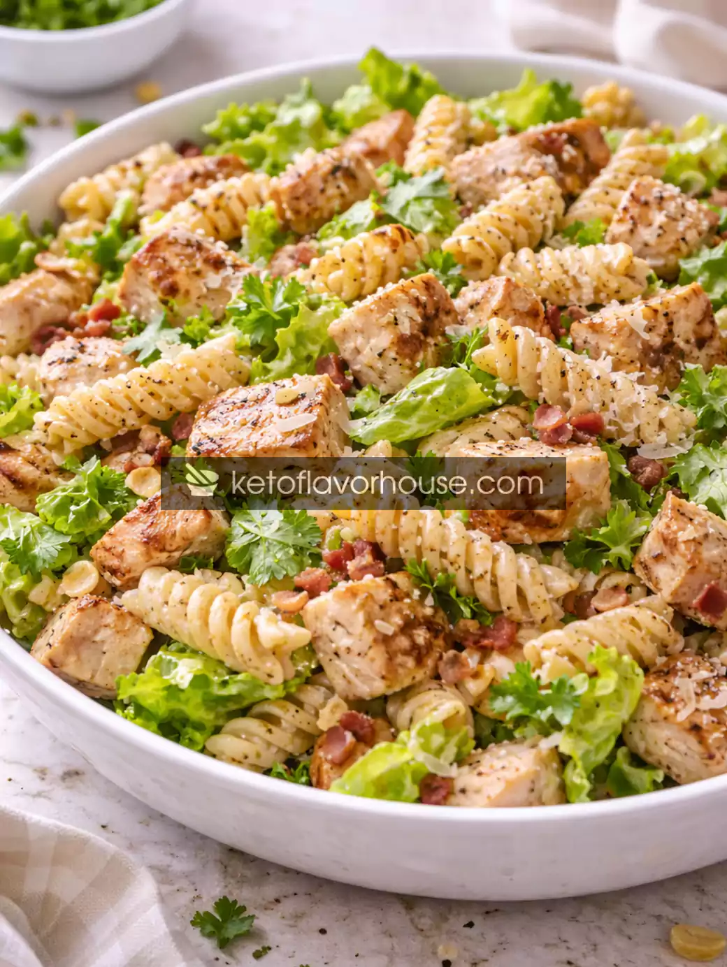 High-Protein Chicken Caesar Pasta Salad (WW-Friendly & Low Points ...