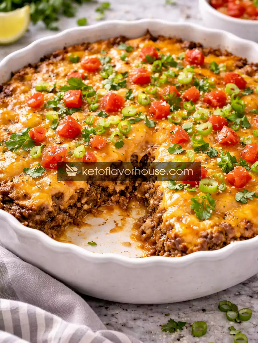Keto Beef Taco Pie (Only 2g Net Carbs!) - Keto Easy Recipes