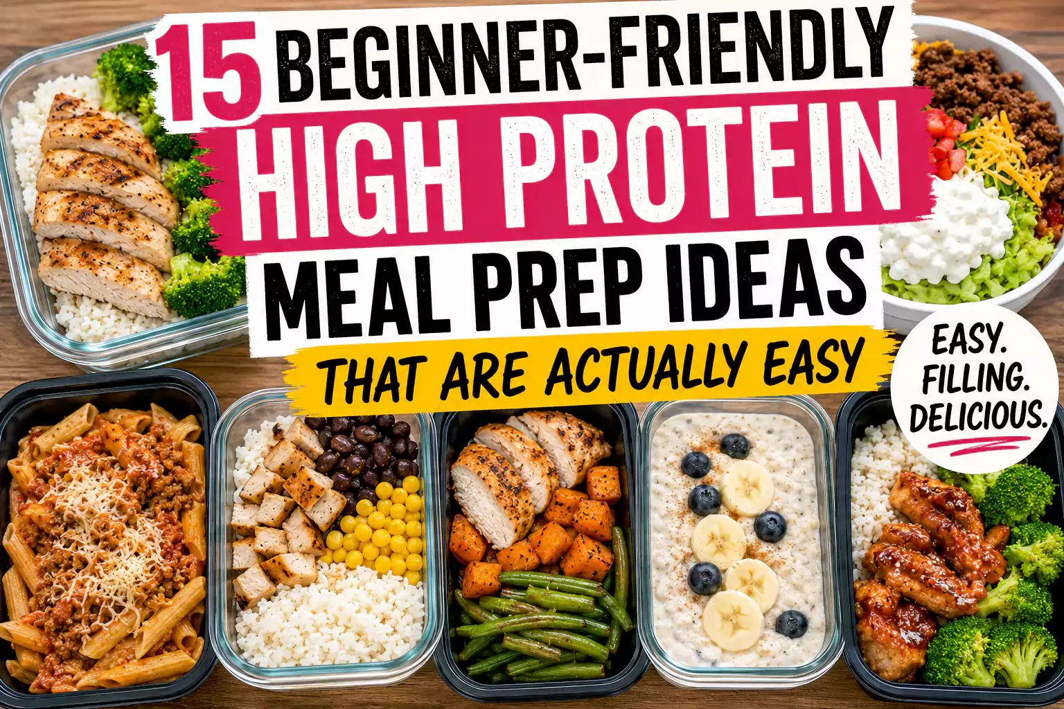 15 Beginner-Friendly High Protein Meal Prep Ideas That Are Actually ...