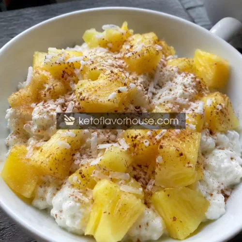 High-Protein Pineapple Cottage Cheese Bowl - Keto Easy Recipes